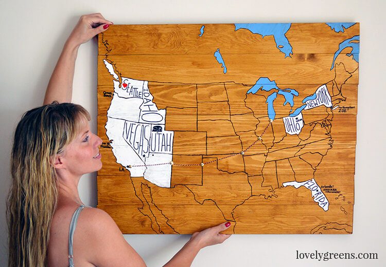 How to Make a DIY Travel Map • Lovely Greens